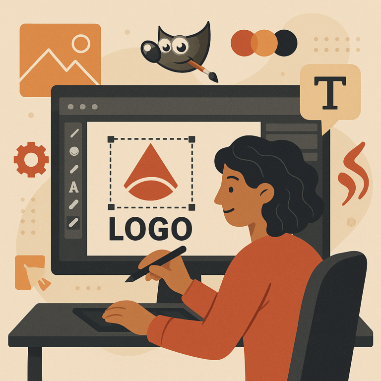 GIMP Lessons: #3 – Graphic Design: Creating Custom Logos and Web ...